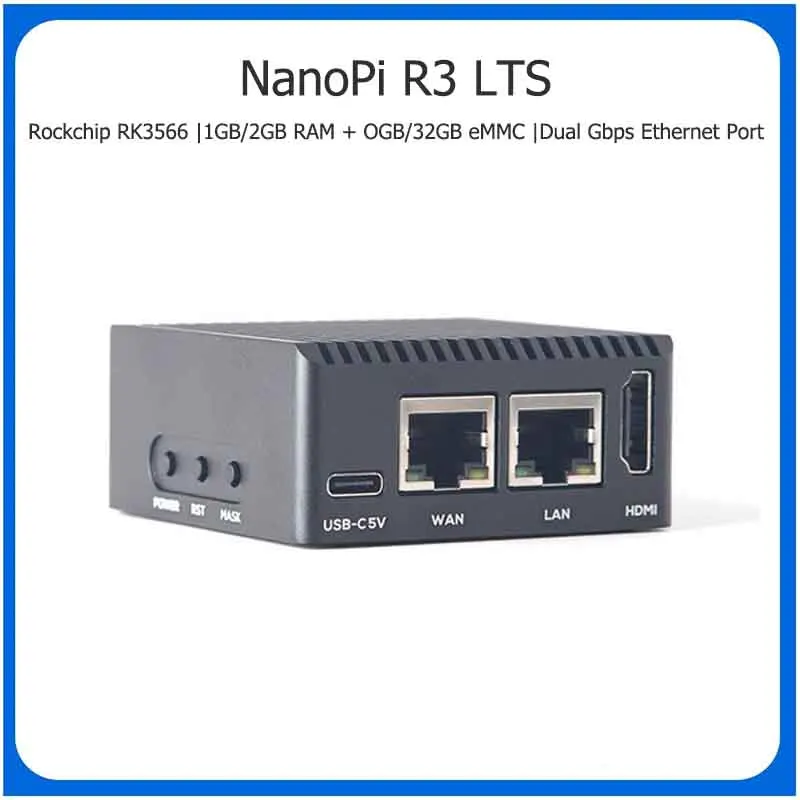 Мини-мягкий маршрутизатор NanoPi R3S LTS с Rockchip RK3566, Quad Cortex ...