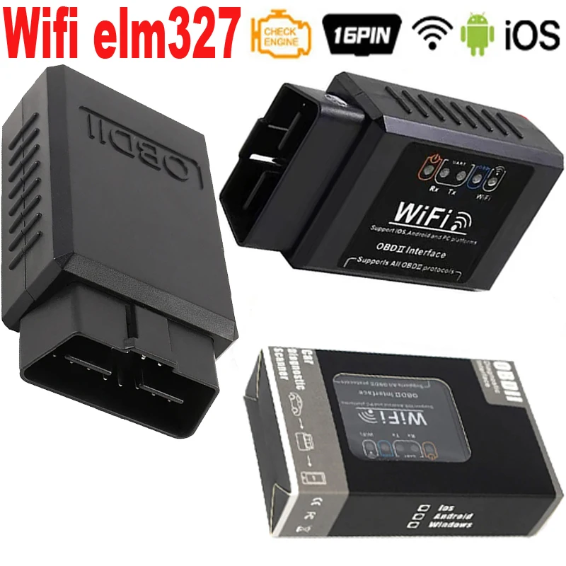 V1.5 WIFI ELM327 OBD2 сканер для iPhone IOS Android Auto автомобильный OBDII OBD 2 ODB II ELM ...