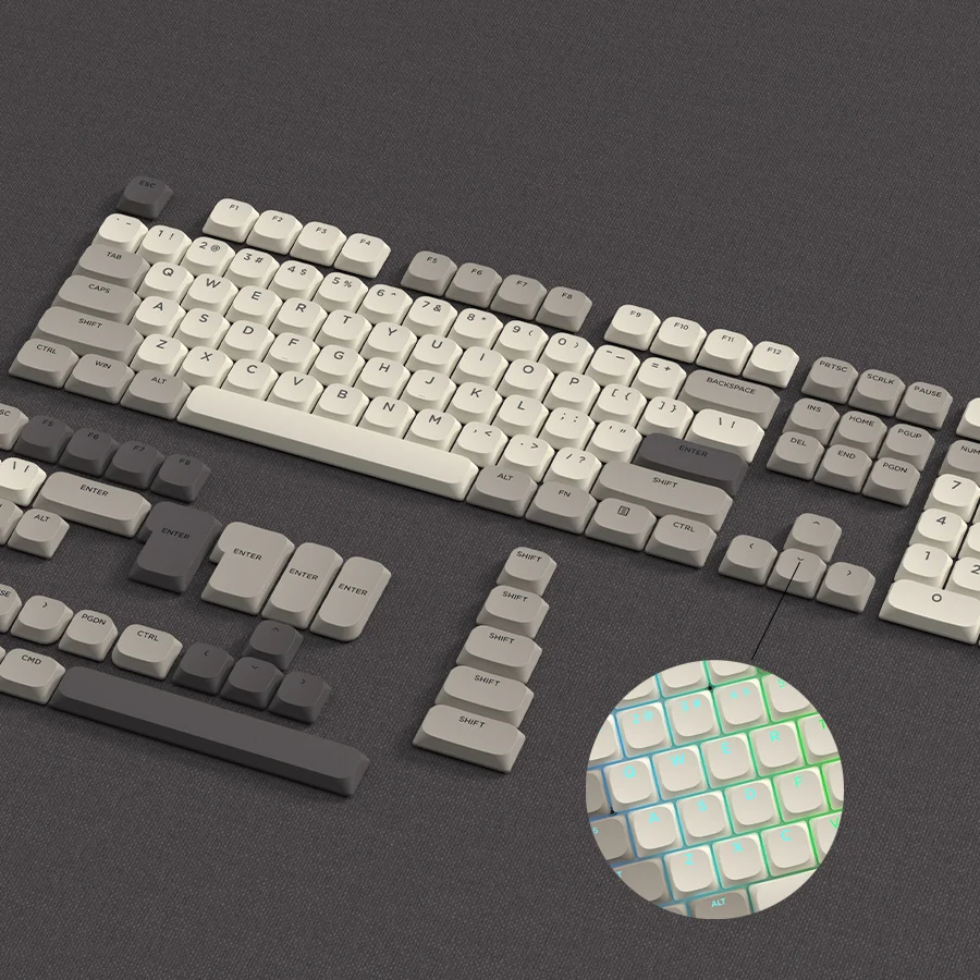 Низкопрофильная тонкая клавиатура цвета хаки с 143 клавишами | AliExpress