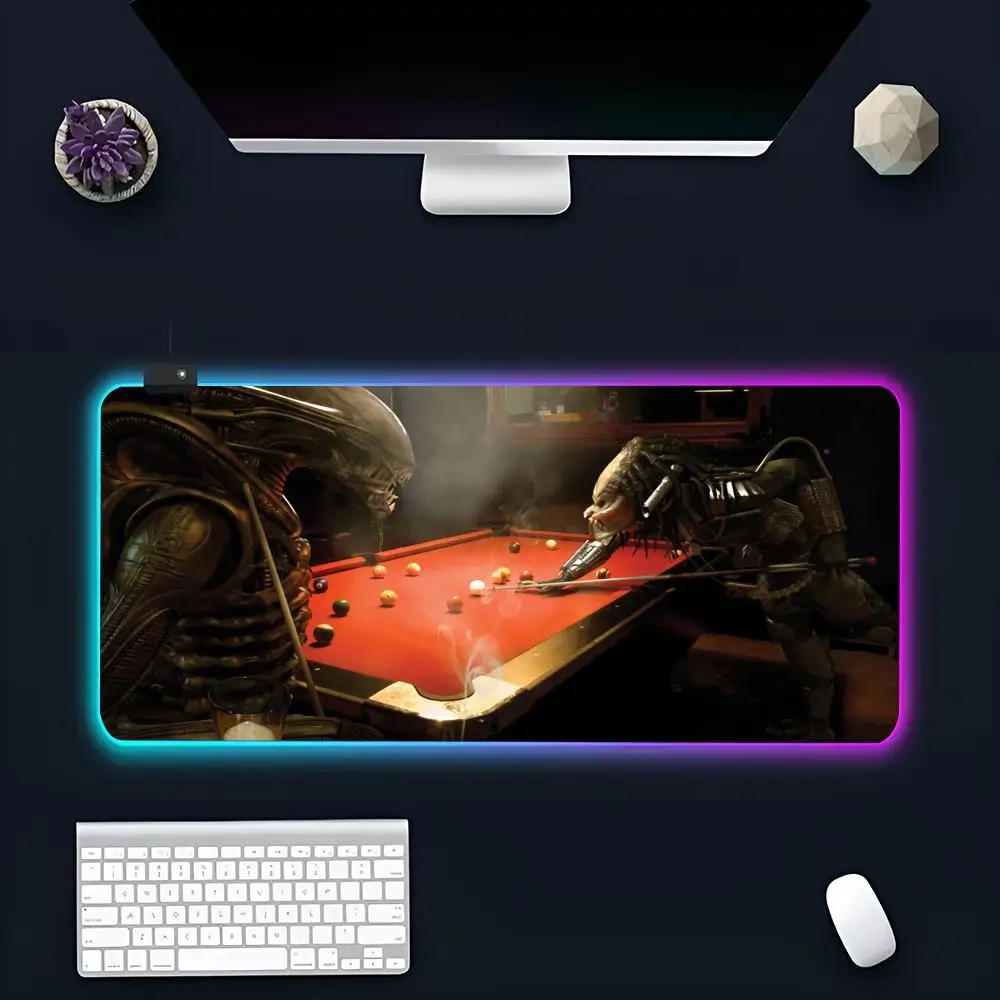Predator vs Alien Mouse Pad Popular Large RGB Mause pads XXL LED Japan ...