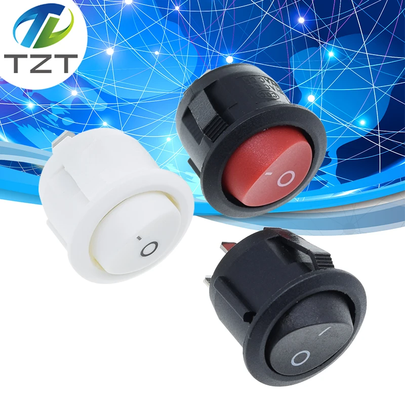 TZT набор из 10 круглых выключателей KCD1-105 | AliExpress