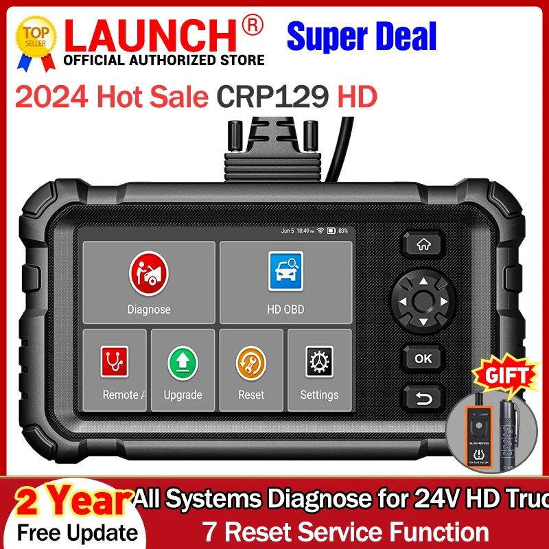 LAUNCH CRP129 HD Elite 24 В для тяжелых грузовиков, все системы ...