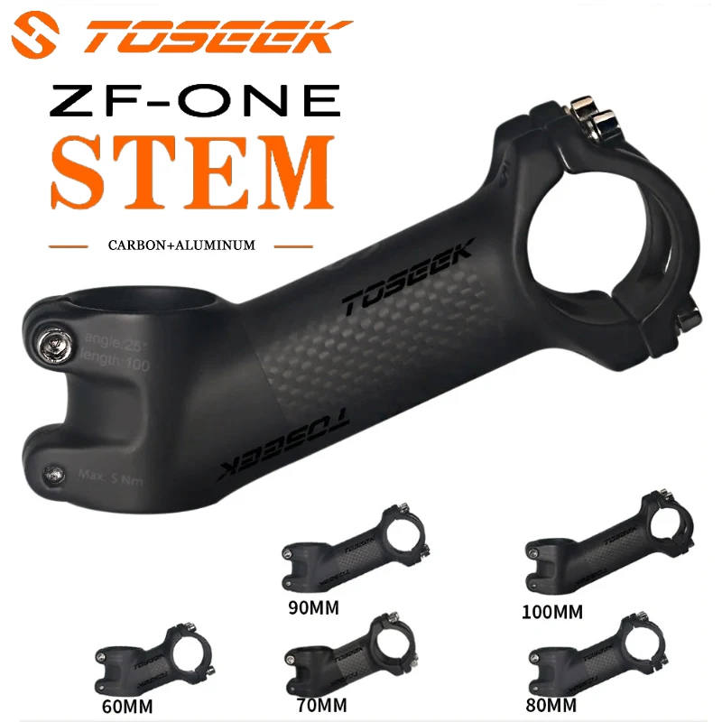 Toseek MTB Вынос Углеродный 6/10/17/25/35 градусов 60/70/80/90/100 мм | AliExpress