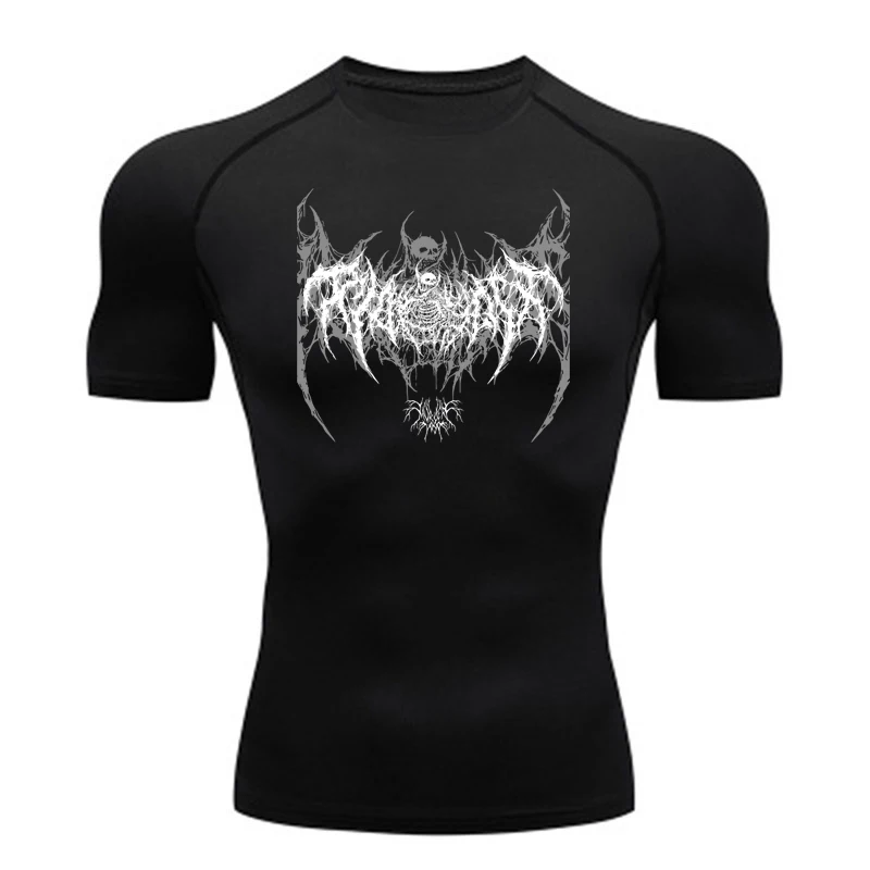Футболка мужская компрессионная быстросохнущая с коротким рукавом и ...
