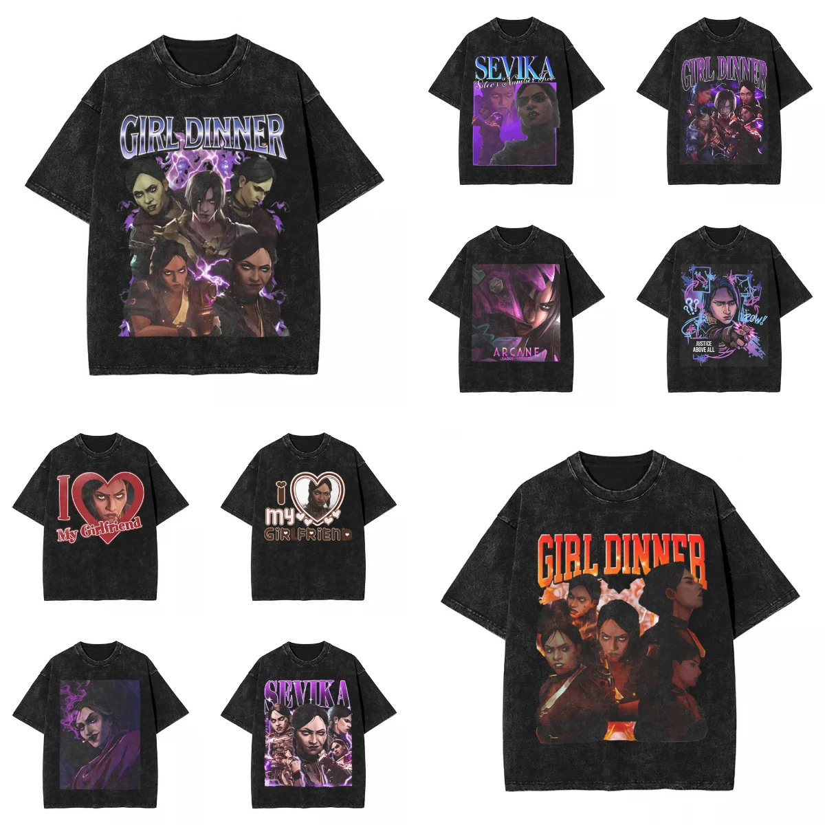 Хлопковая футболка Sevika Arcaned Movie Character | AliExpress