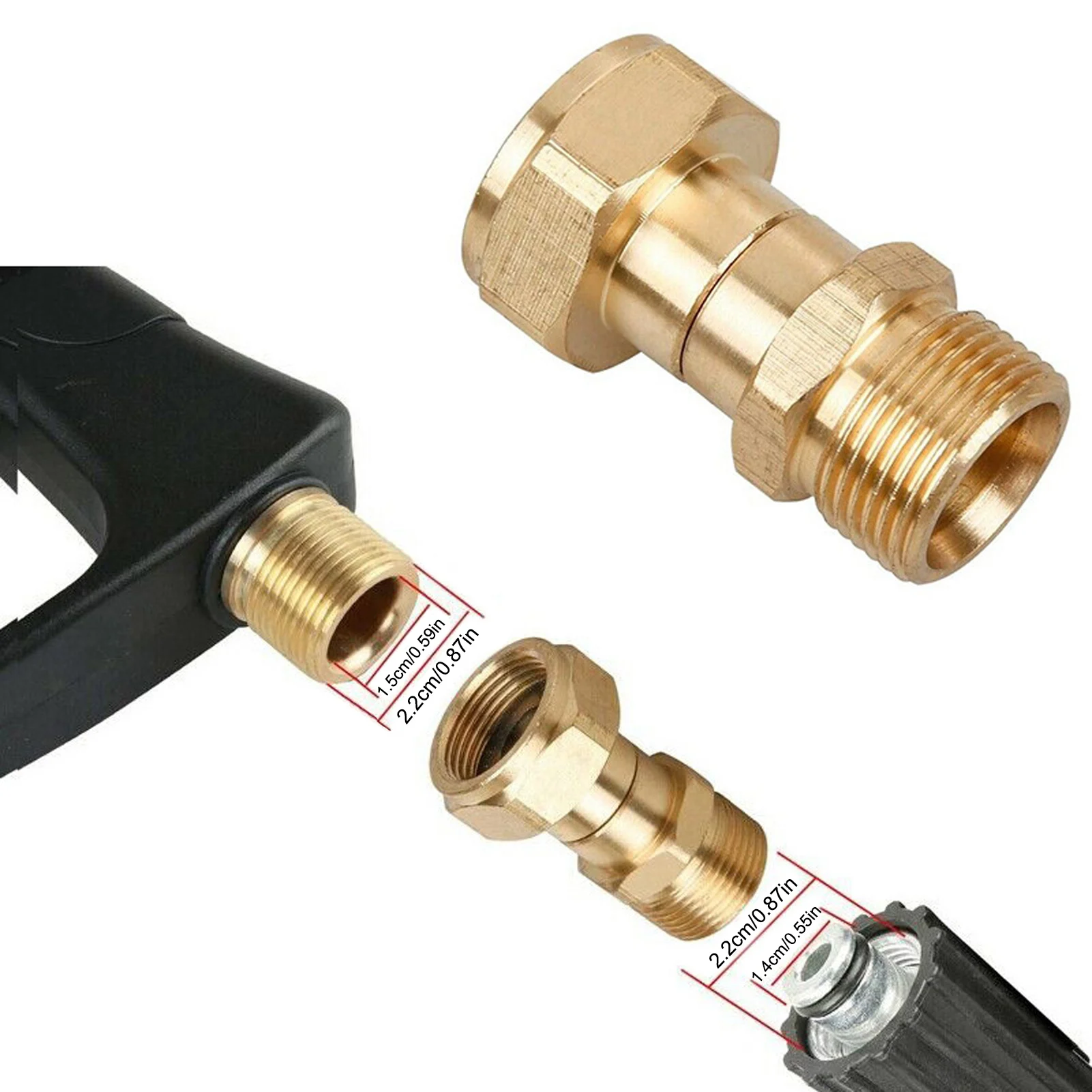 22mm Copper Pipe Fittings Pressure Washer Connector Joint Anti-Twist ...