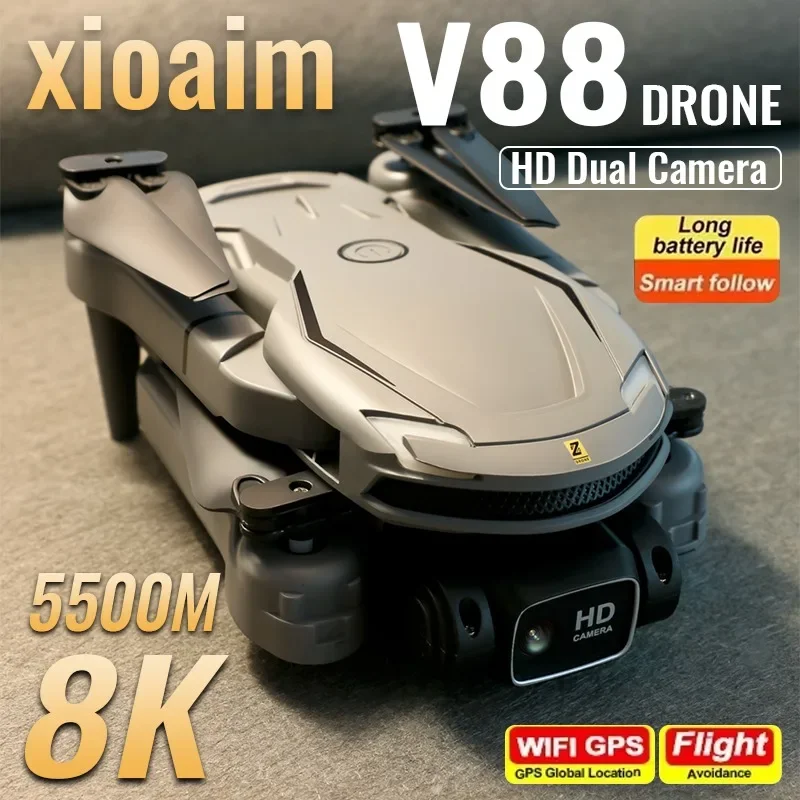 For Xiaomi V88 Drone 8K 5G GPS Professional HD Aerial Photography Remote Control Aircraft HD ...