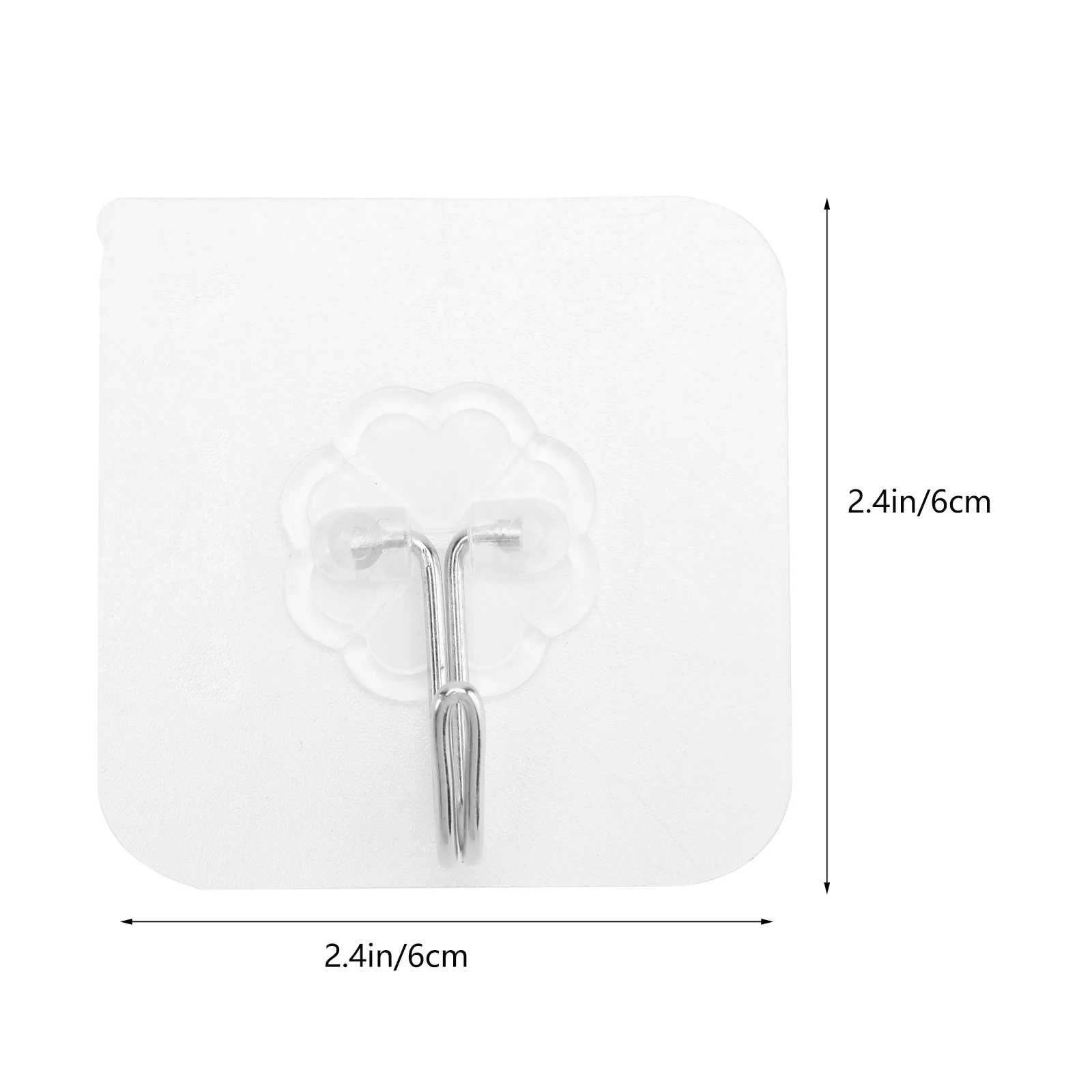 12 Pcs Sticky Hook Wall Hooks Clear Hooks Hanging Utility Hooks Coat ...