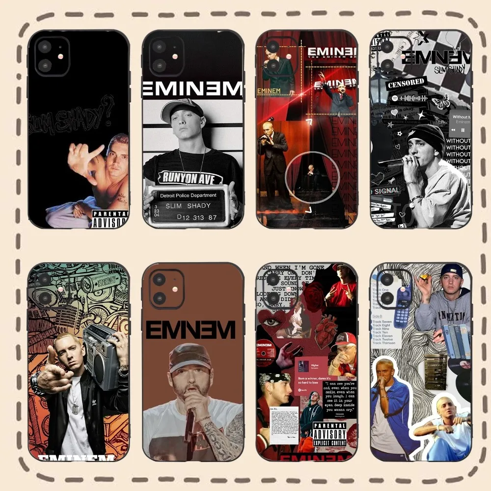 Singer Eminem Phone Case For Iphone 15 11 13 14 16 Pro Max 7 8 Plus X ...
