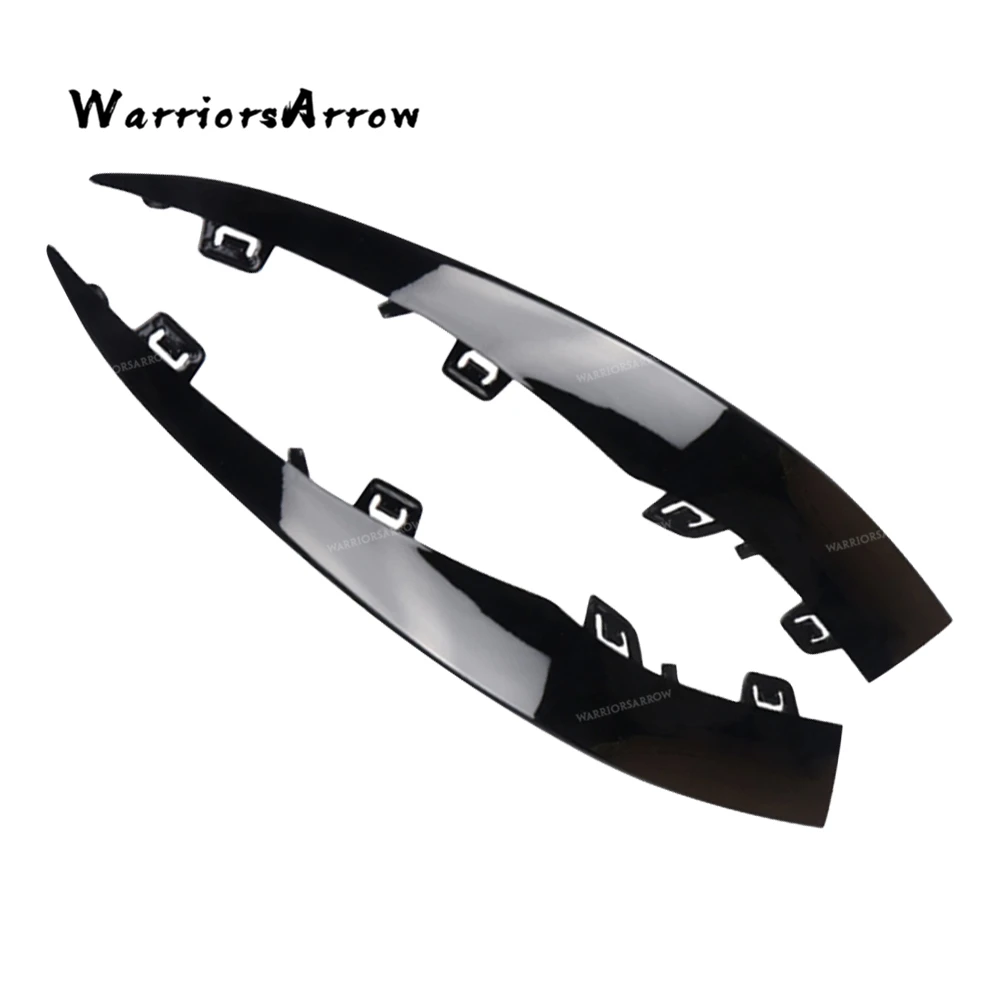 Пара переднего левого правого бампера, внешняя черная отделка, литье ...