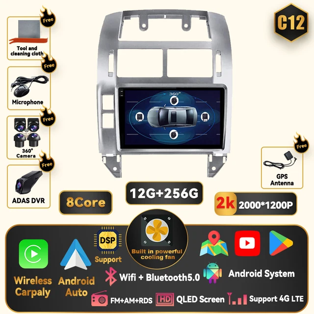 Android 15 для Volkswagen Polo Mk4 2001-2011 Автомобильный ...