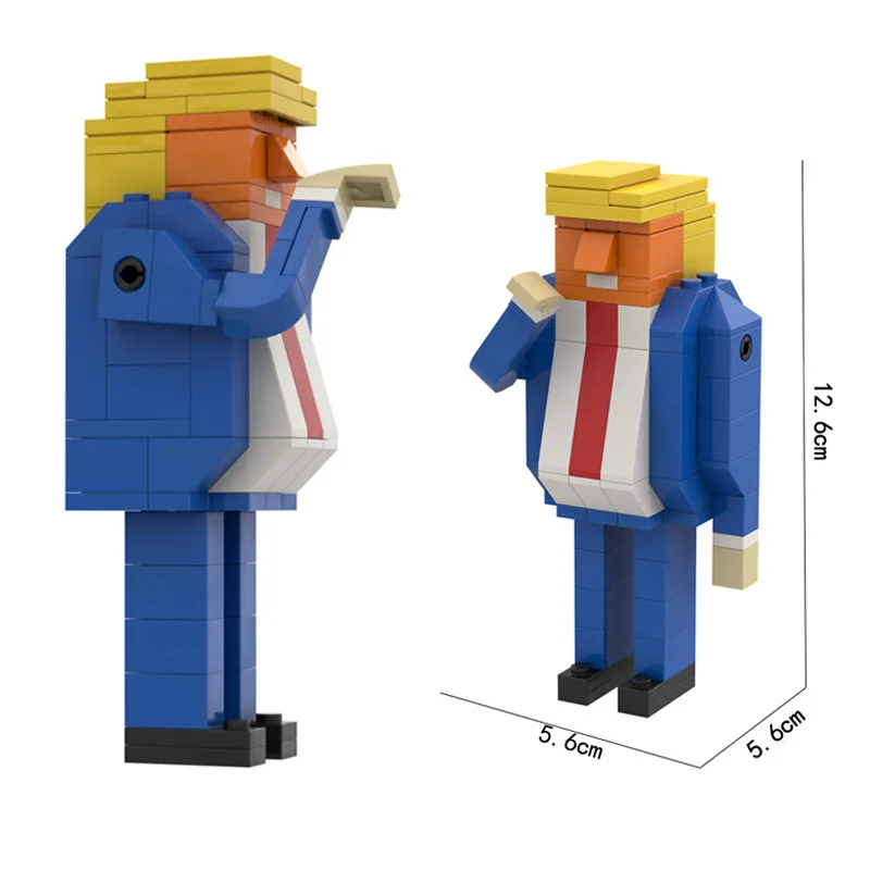 MOC Donald Trump Building Block Set American Celebrity Mask Figure ...