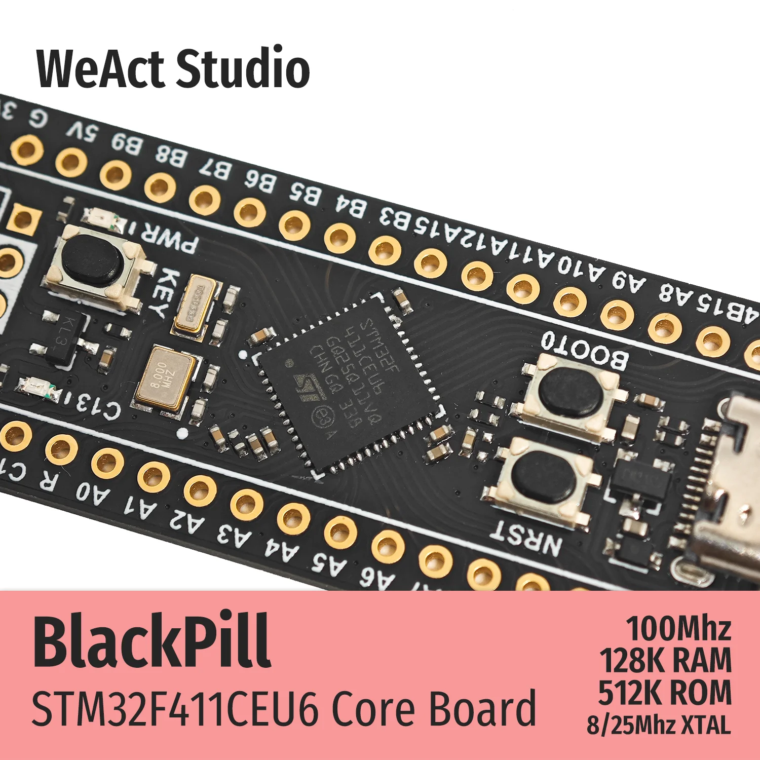 WeAct BlackPill STM32F411CEU6 разработчикская плата | AliExpress