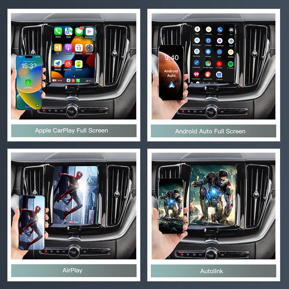 Hualingan 128G For Volvo wireless CarPlay 2025 XC90/XC60/XC40/S90/S60/V90/V60 CarPlay AI Box ...
