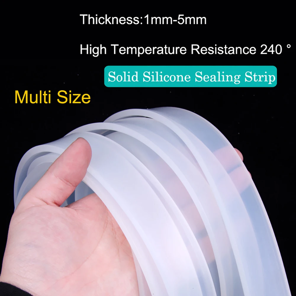 Толстая 1/2/3/4/5 мм твердая силиконовая лента с плоской полосой ...