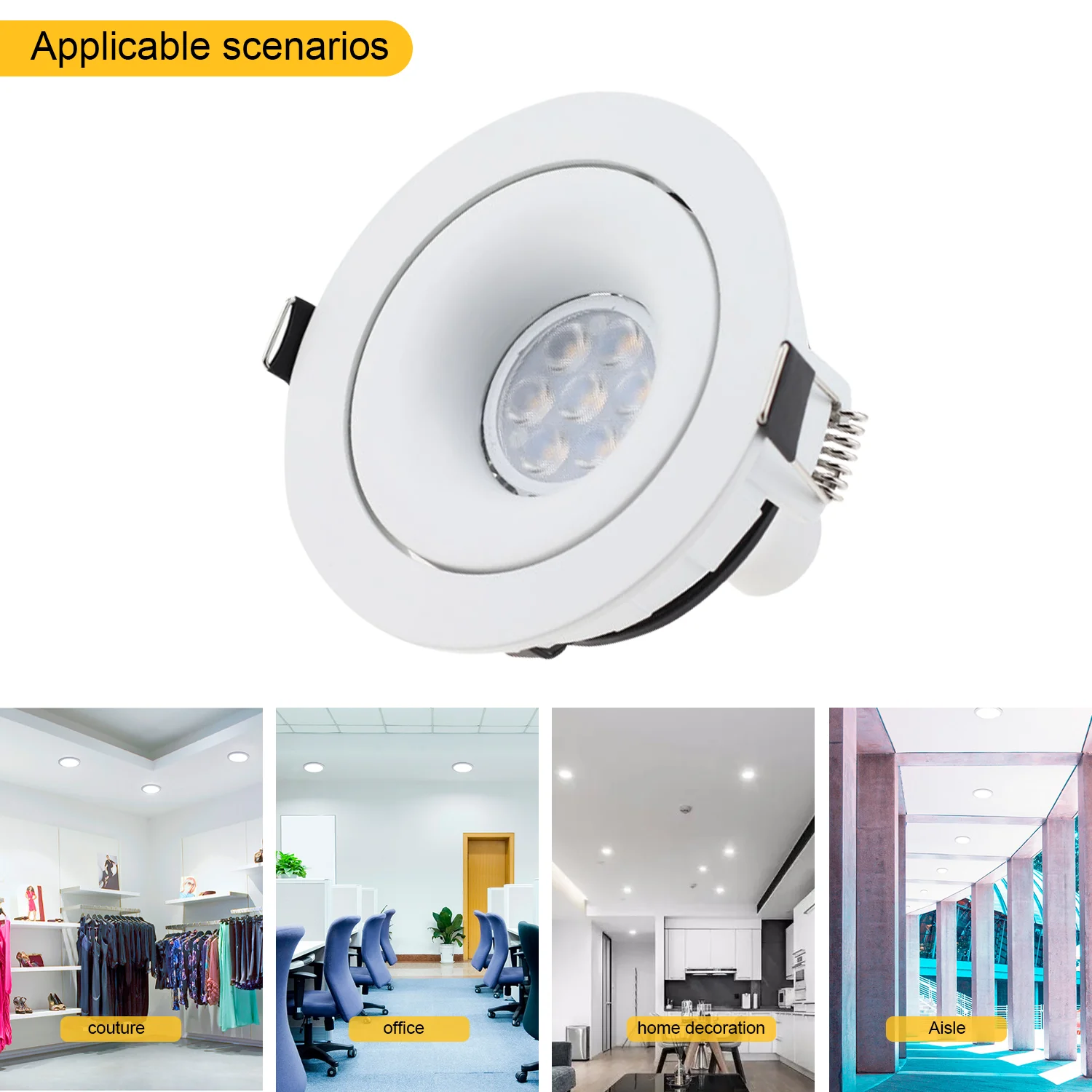 Adjustable MR16 Ftting Mounting Ceiling Spot Lights Frame Round ...