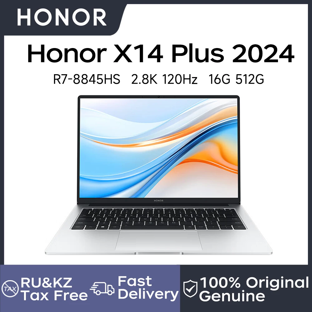HONOR Laptop MagicBook X14 Plus 2024 14" 2.8K 120Hz AMD Ryzen R7-8845HS ...
