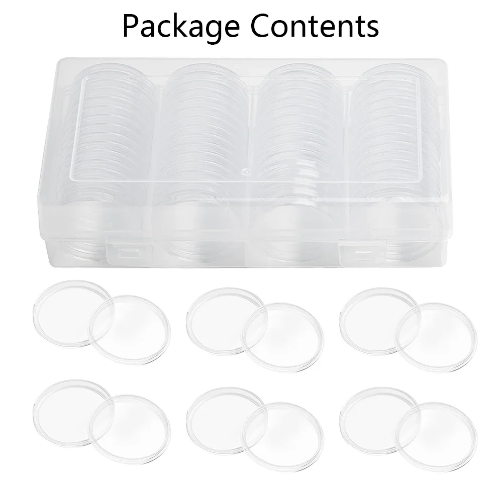 Круглая коробка для хранения монет в современном стиле, прозрачный ...