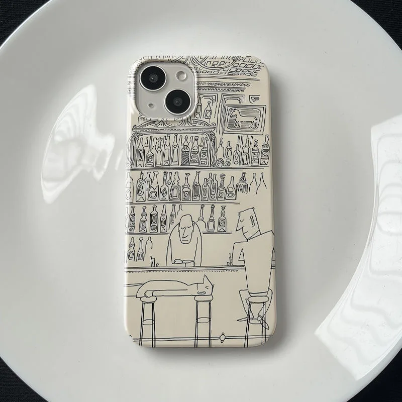 Чехол для телефона Art Simple Line Bar Ins для iPhone 16, 15, 14, 13 ...