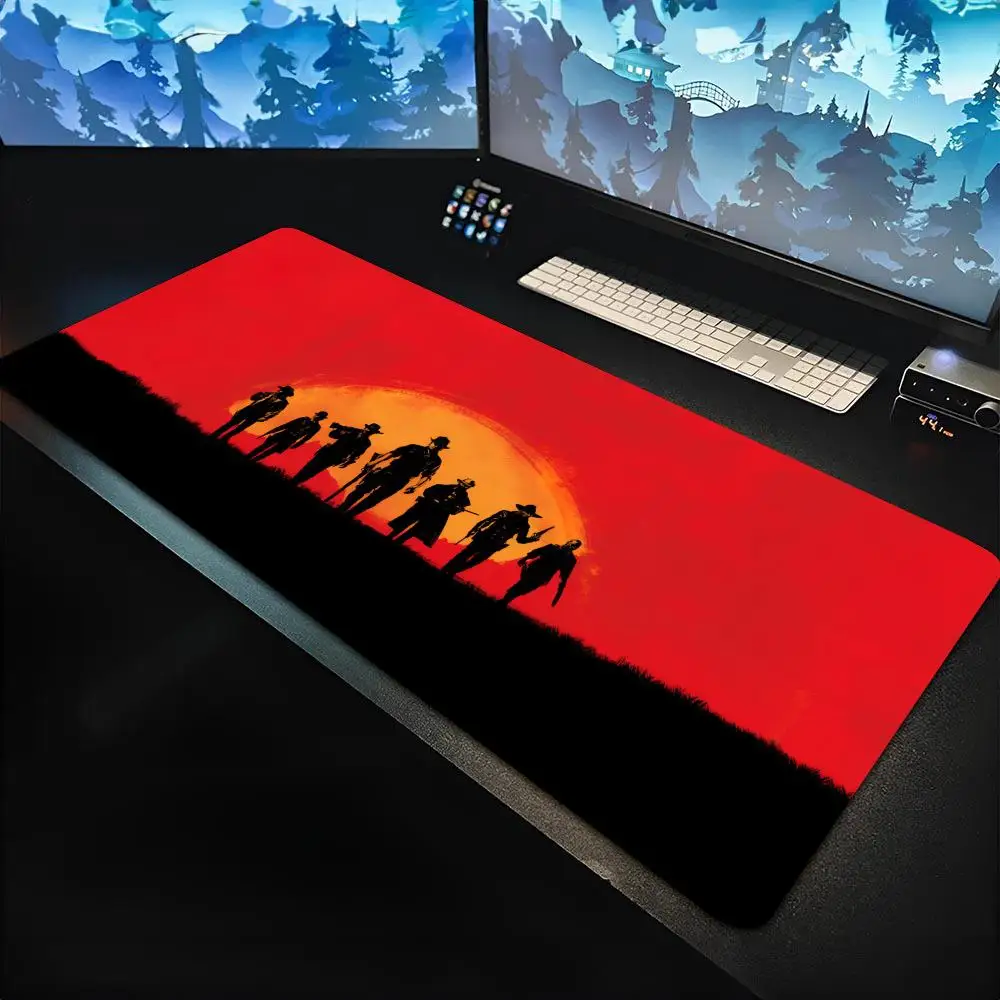 Red Dead Redemption RDR 2 Mouse Pad Cartoon Lockedge Large Gaming Pad ...