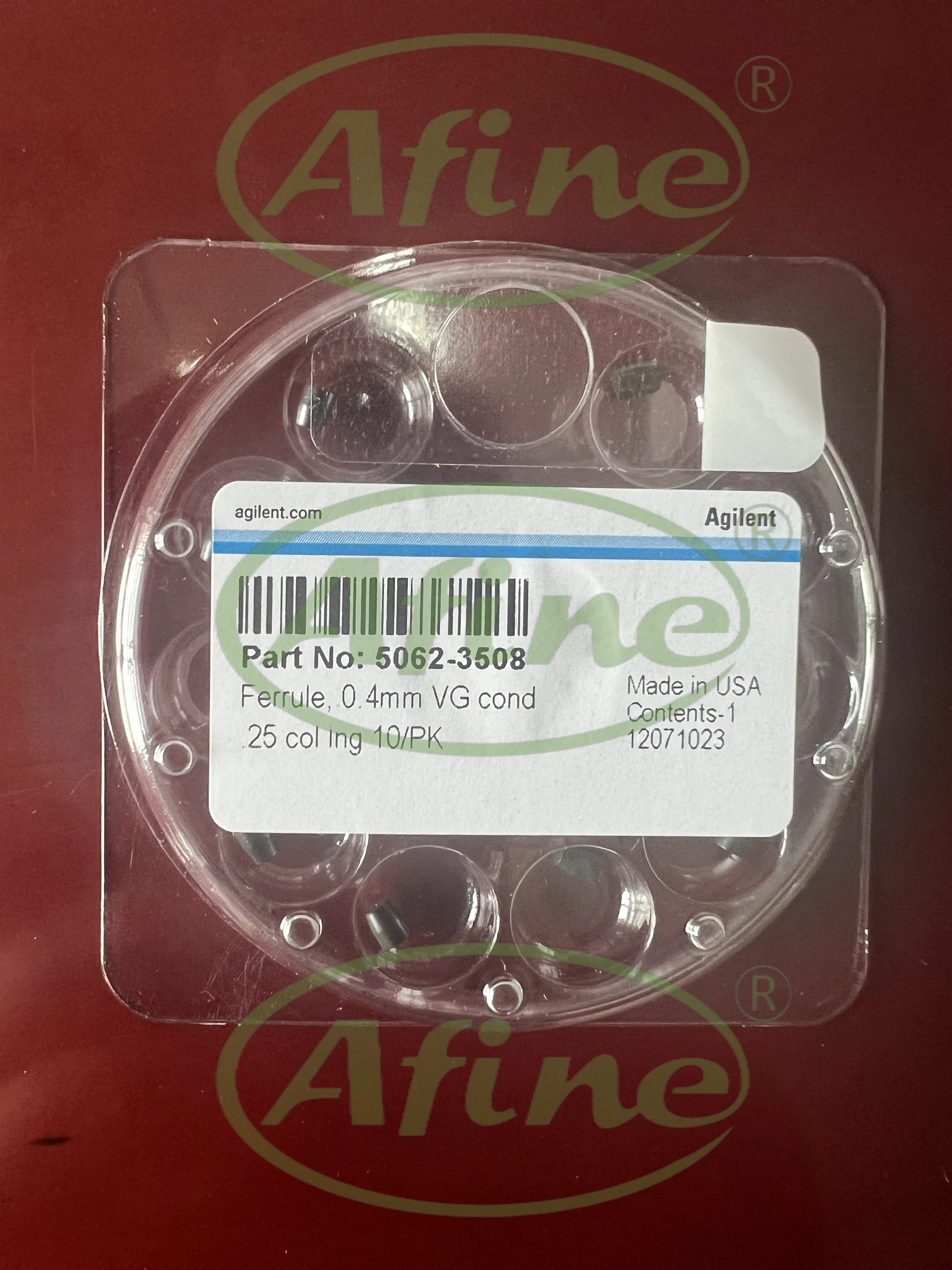 AFINE Agilent Принадлежности для ГХ/МС 5062-3508 Ферула, 0,4 мм ид, 15% ...