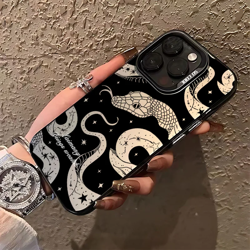 Fashion Hollow Star Line Snake Phone Case for vivo Y03 Y78 Y36 Y100 Y27 ...