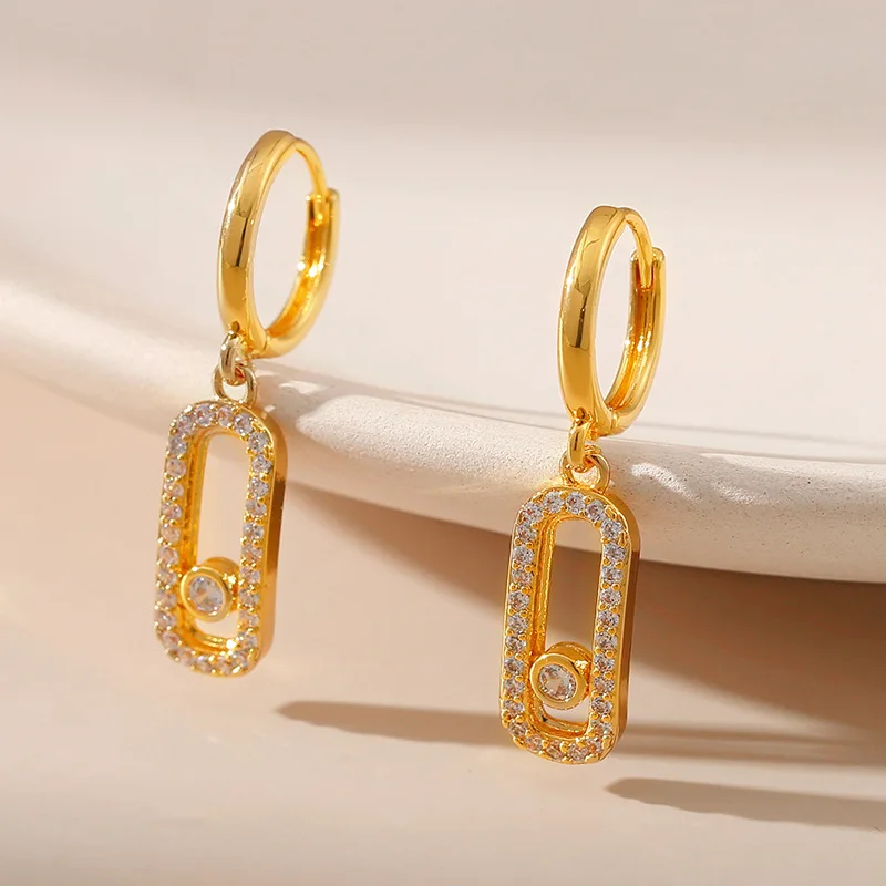 UILZ скрепки в форме блестящего кубического циркония, геометрические ...