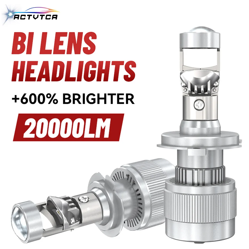 4300K 6500K H4 H7 BI светодиодная линза проектора H11 9005 HB3 9006 HB4 ...