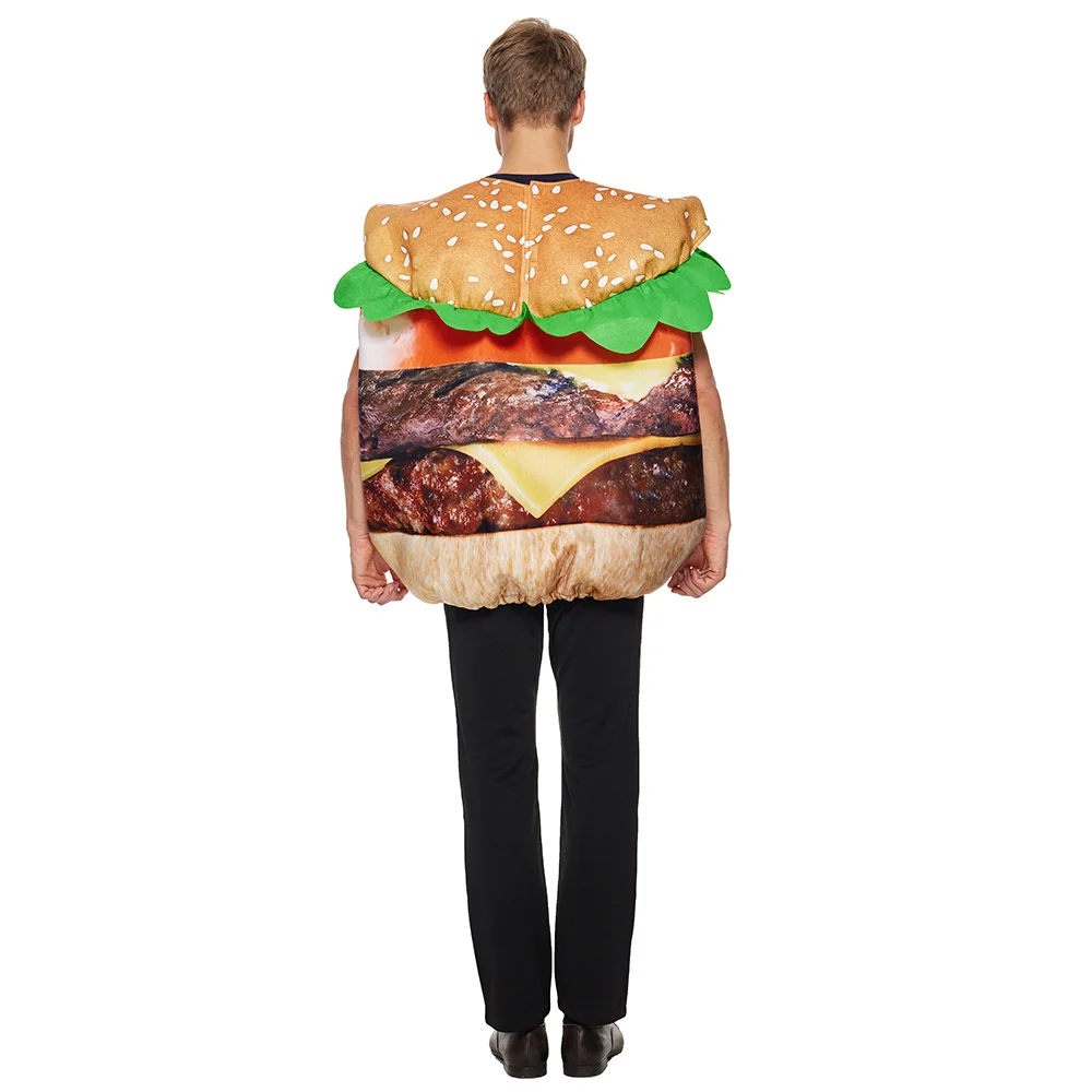 Party Performance Costume Halloween Beef Burger Cosplay Costume Adult ...