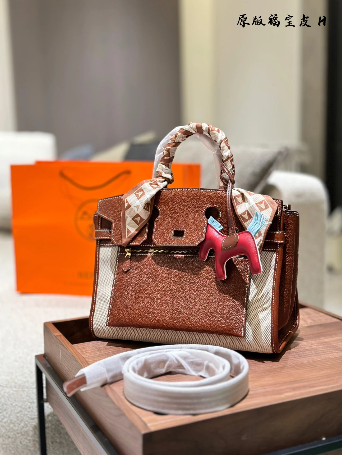 Сумка Hermes style copy1:1, платиновая сумка, кожа, холст с надписями, 25 см | AliExpress