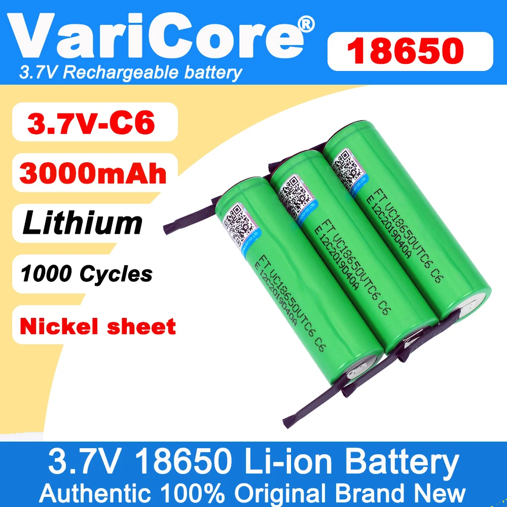 VariCore VC18650VTC6 литий-ионные аккумуляторы 3000 мАч | AliExpress