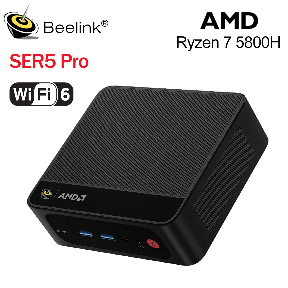 Новый игровой мини-компьютер Beelink Mini SER5 Pro AMD Ryzen 7 5800H DDR4 16G 500G NVME SSD SER6 ...
