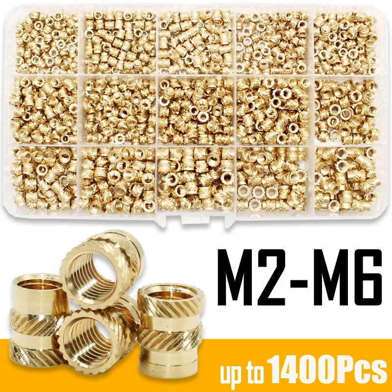 Комплект медных гаек с латунной вставкой M2 M2.5 M3 M4 M5 M6 | AliExpress