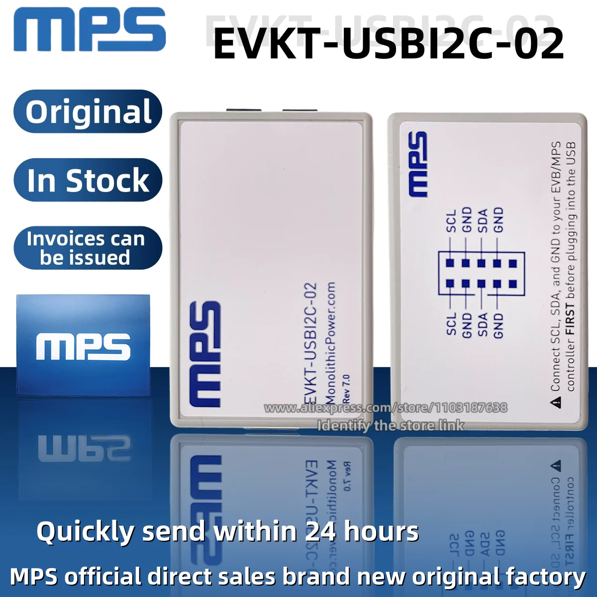 1 шт./лот EVKT-USBI2C-02 USB MPS I2C PMBus MPS программатор отладки, оригинальный запас | AliExpress