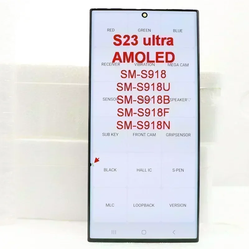 AMOLED S23 Ultra Screen для Samsung Galaxy S23 Ultra SM-S918B S918B/DS ...