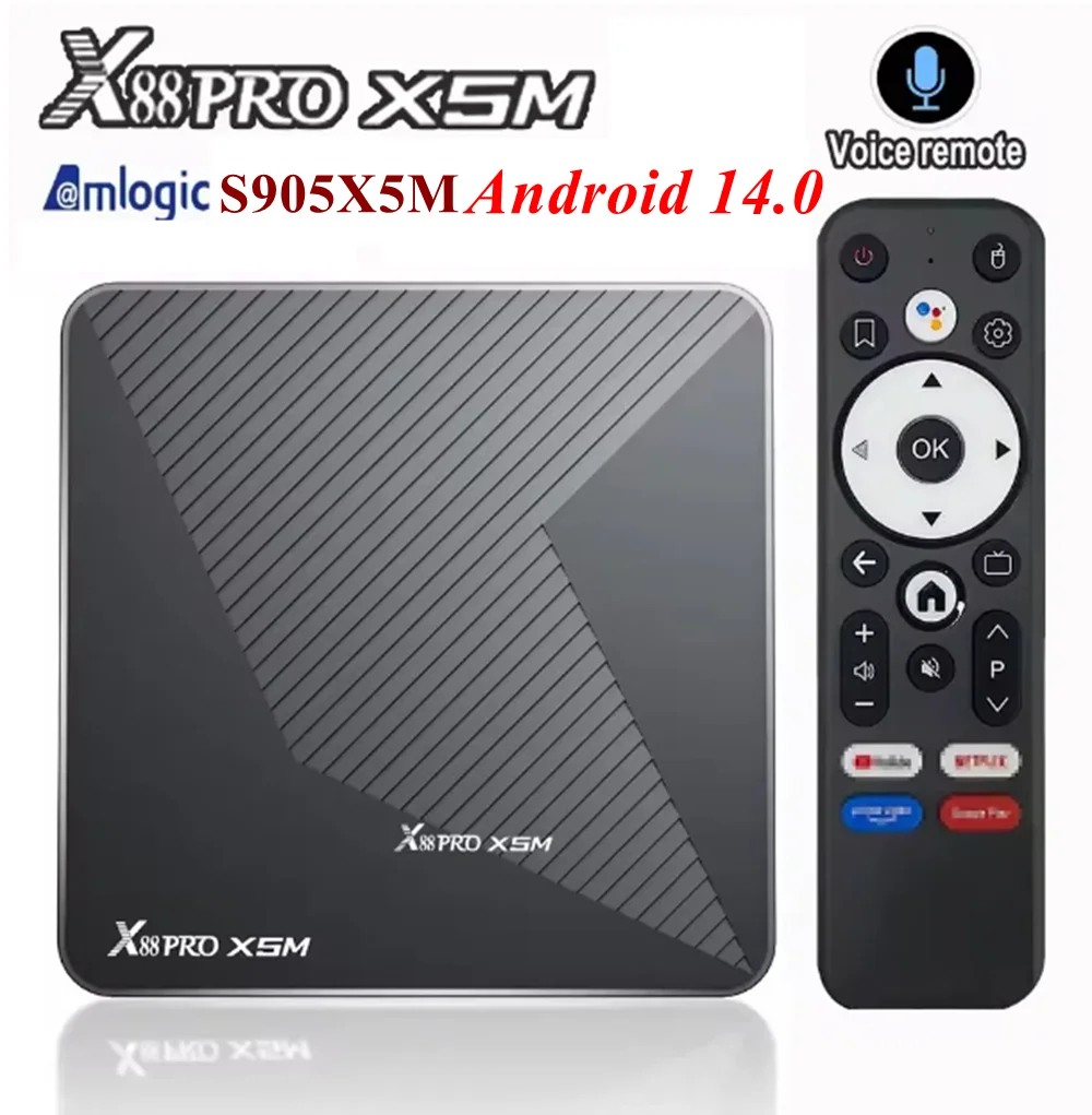 X88 PRO X5M Android 14 TV BOX Amlogic S905X5M Четырехъядерный процессор ...