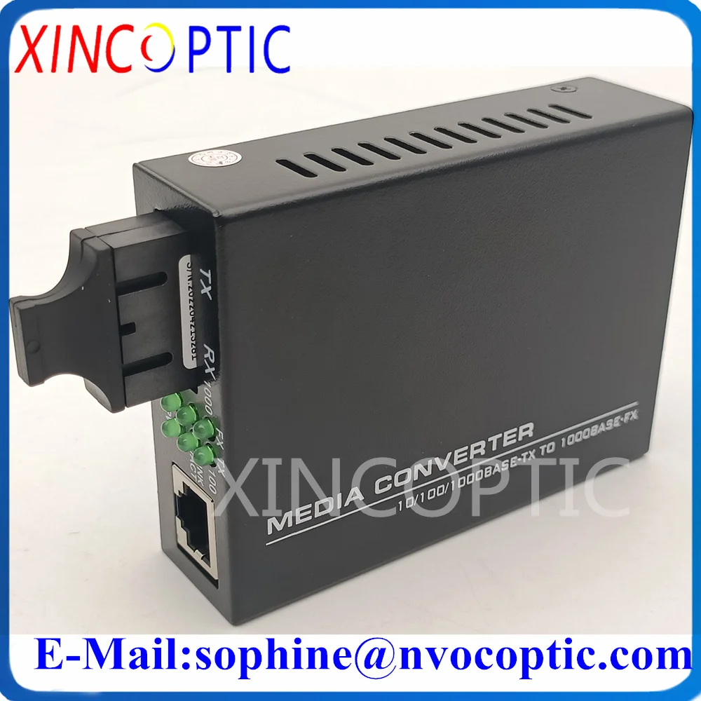 Duplex Fiber Media Converter,10/100/1000M 20KM Dual Gigabit 1310nm SC ...