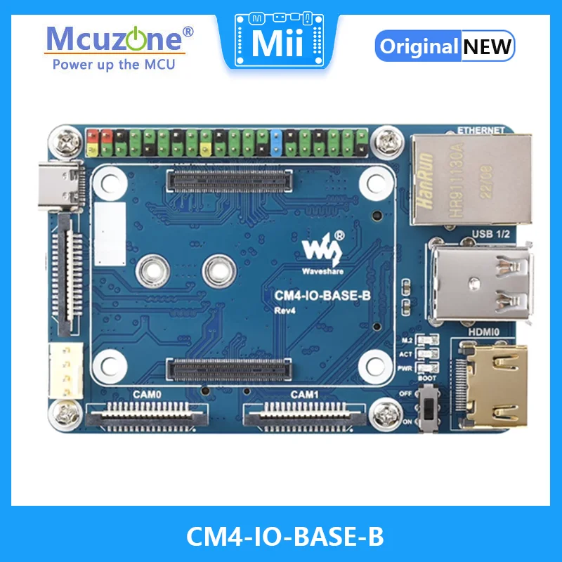 Мини-основа Raspberry Pi CM4 (B) CM4-IO-BASE-B Waveshare Gigabit ...