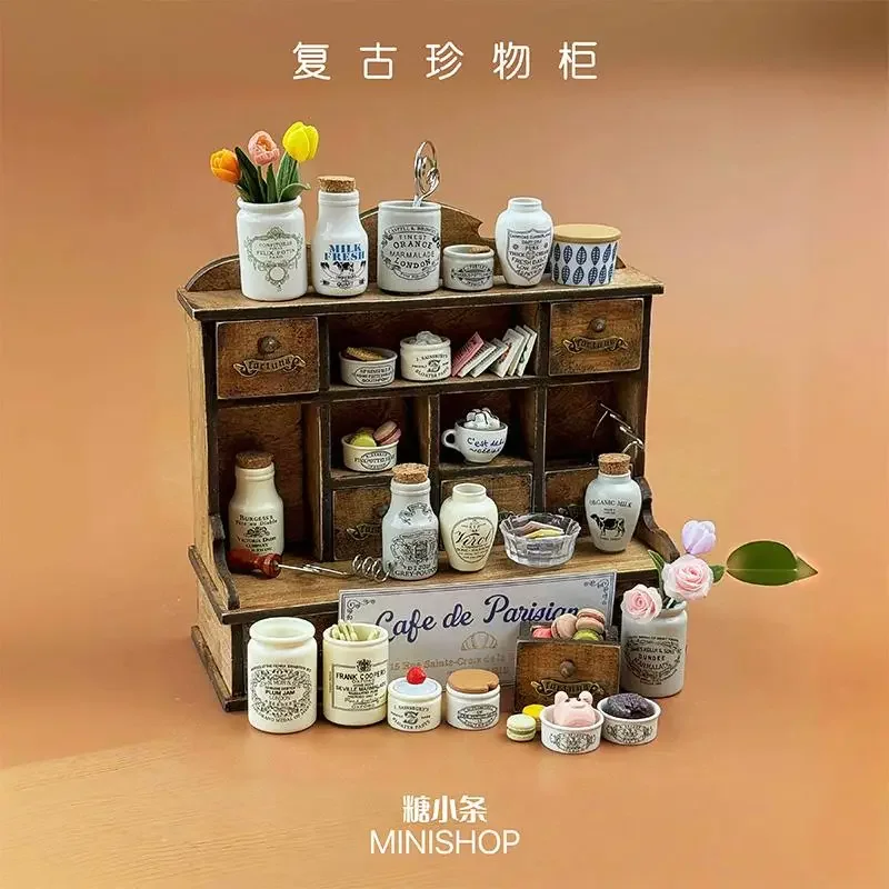 1:6 модель кукольного дома, мебельные аксессуары, винтажный шкаф сокровищ Bjd Ob11 Gsc Blyth ...