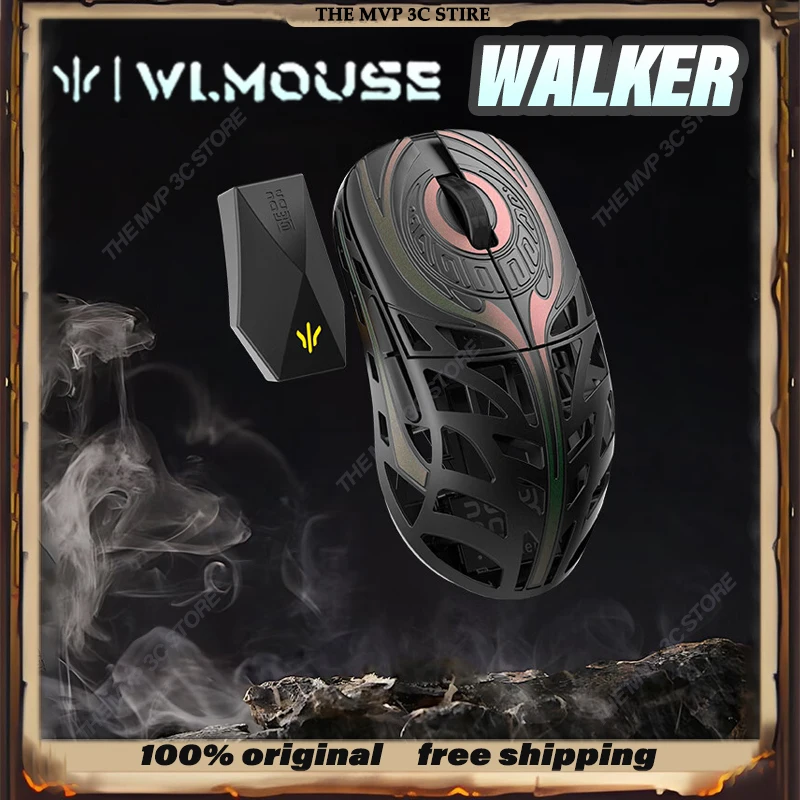 Wlmouse Walker Strider, индивидуальная трехрежимная игровая мышь из магниевого сплава 8k, 45 г ...