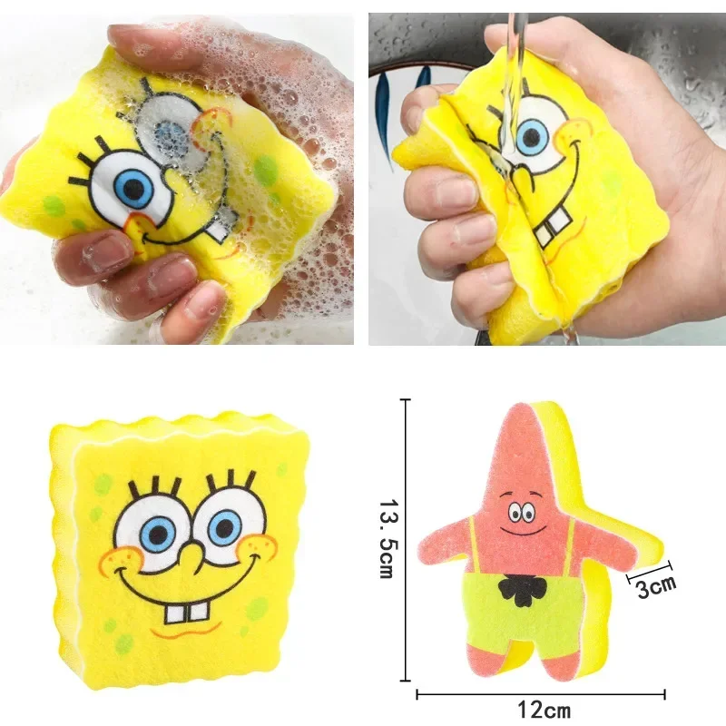 5Pcs Anime Sponges Dishwashing Sponge Wipe Soft Ladies Scrub Dish ...