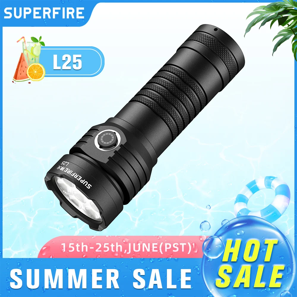 SUPERFIRE L25 портативный фонарь 3700LM | AliExpress