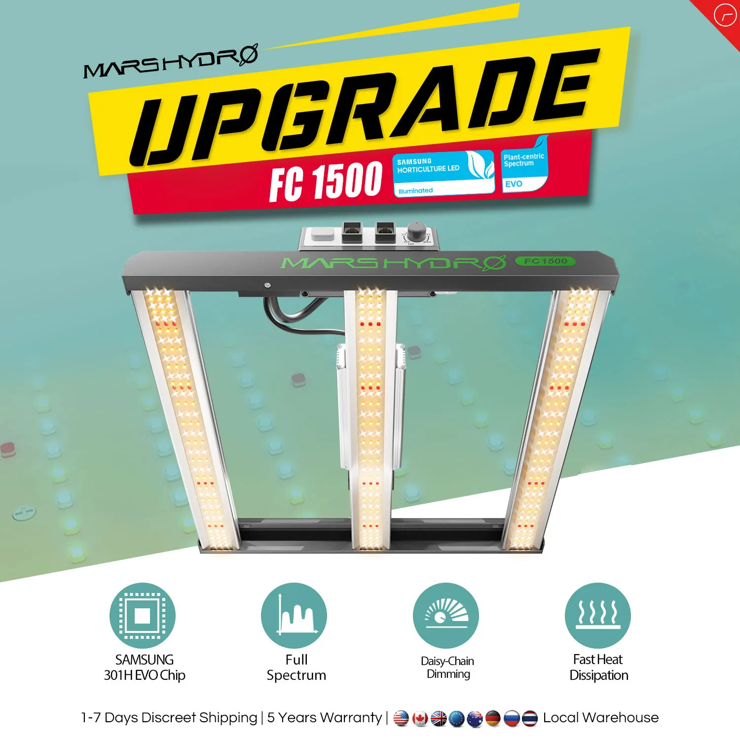 Фитолампа MarsHydro FC EVO 1500 | AliExpress