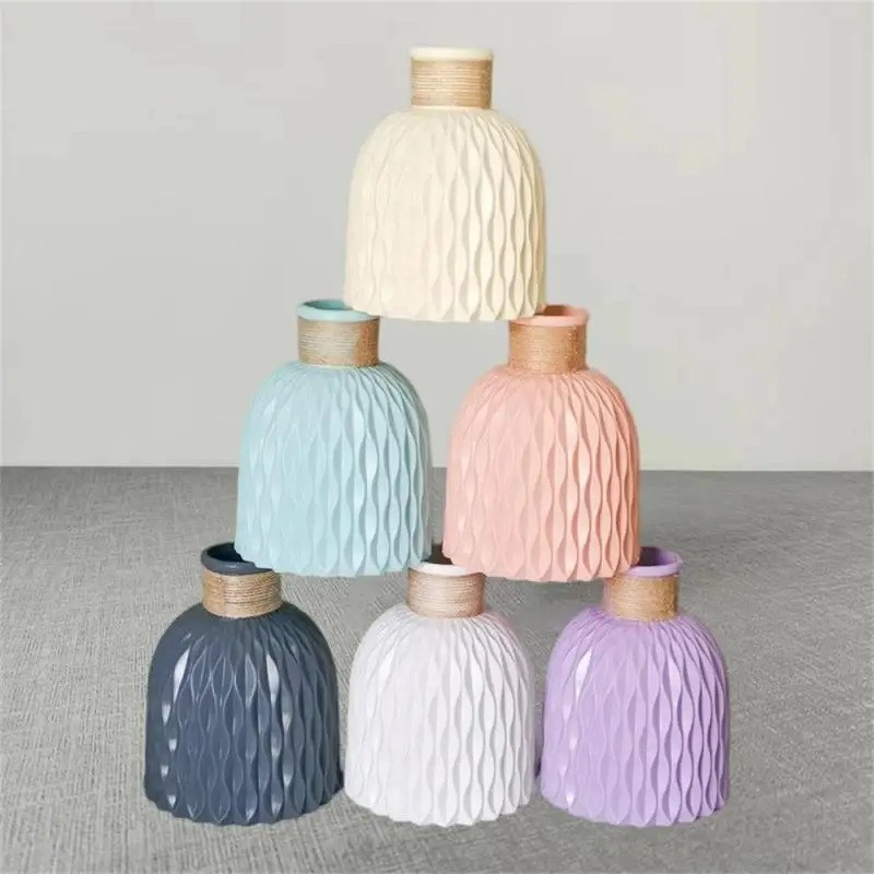 Nordic New Flower Vase Home Decor Plastic Vases Imitation Ceramic ...