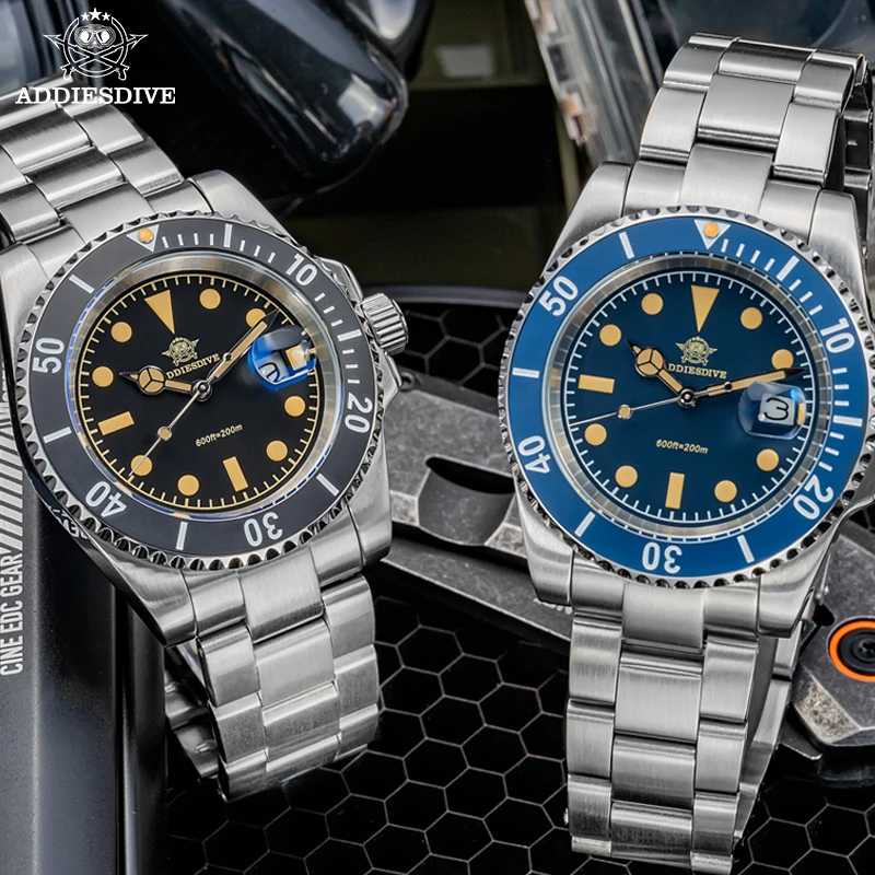 ADDIESDIVE мужские кварцевые часы из нержавеющей стали 41 мм | AliExpress