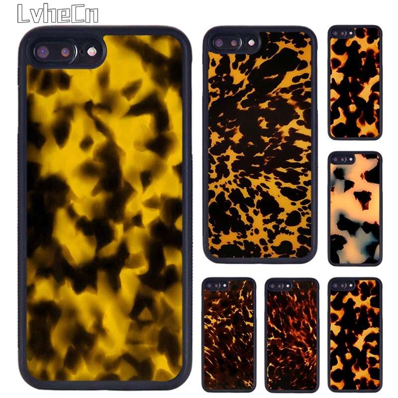 Tortoise Pattern Tortoiseshell Phone Case For iPhone 14 15 16 13 12 ...