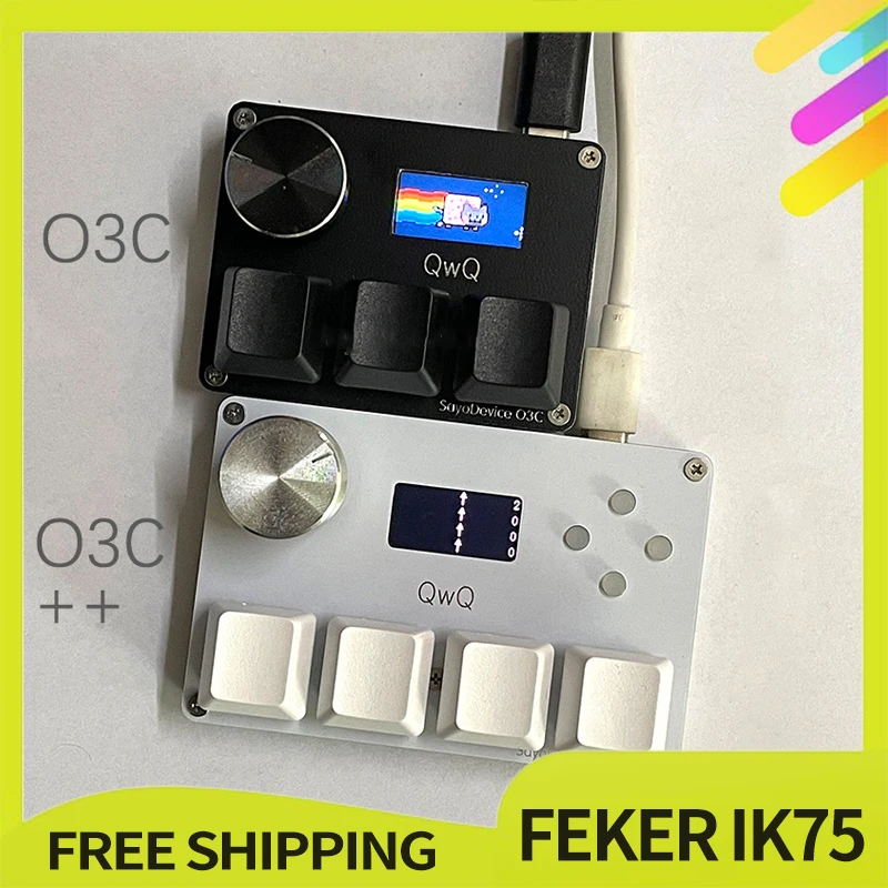 Gateron Ks-20 мини-клавиатура с экраном Sayo Device Osu O3c | AliExpress