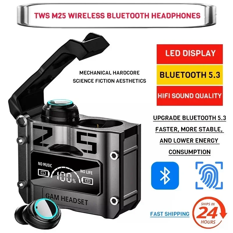 Беспроводные наушники M25 Bluetooth | AliExpress