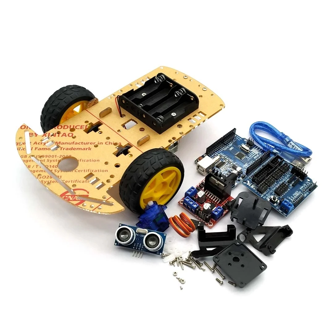 Car Chassis Kit Self Assembly Platform Toy Smart 2WD Educational Robot ...
