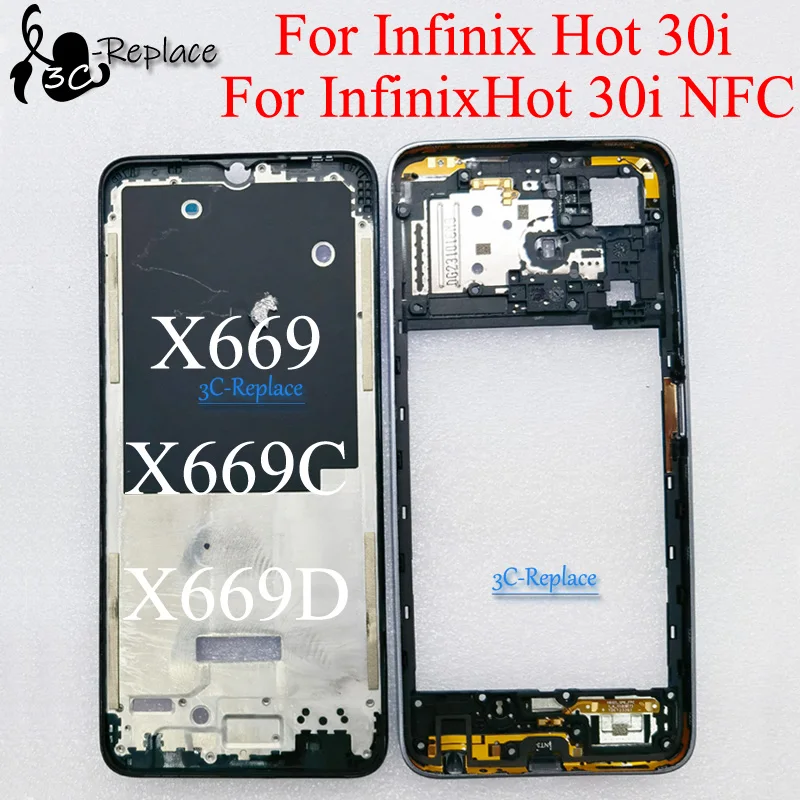 Для Infinix Hot 30i X669 X669C Hot30i NFC X669D фоторамка Передняя ...